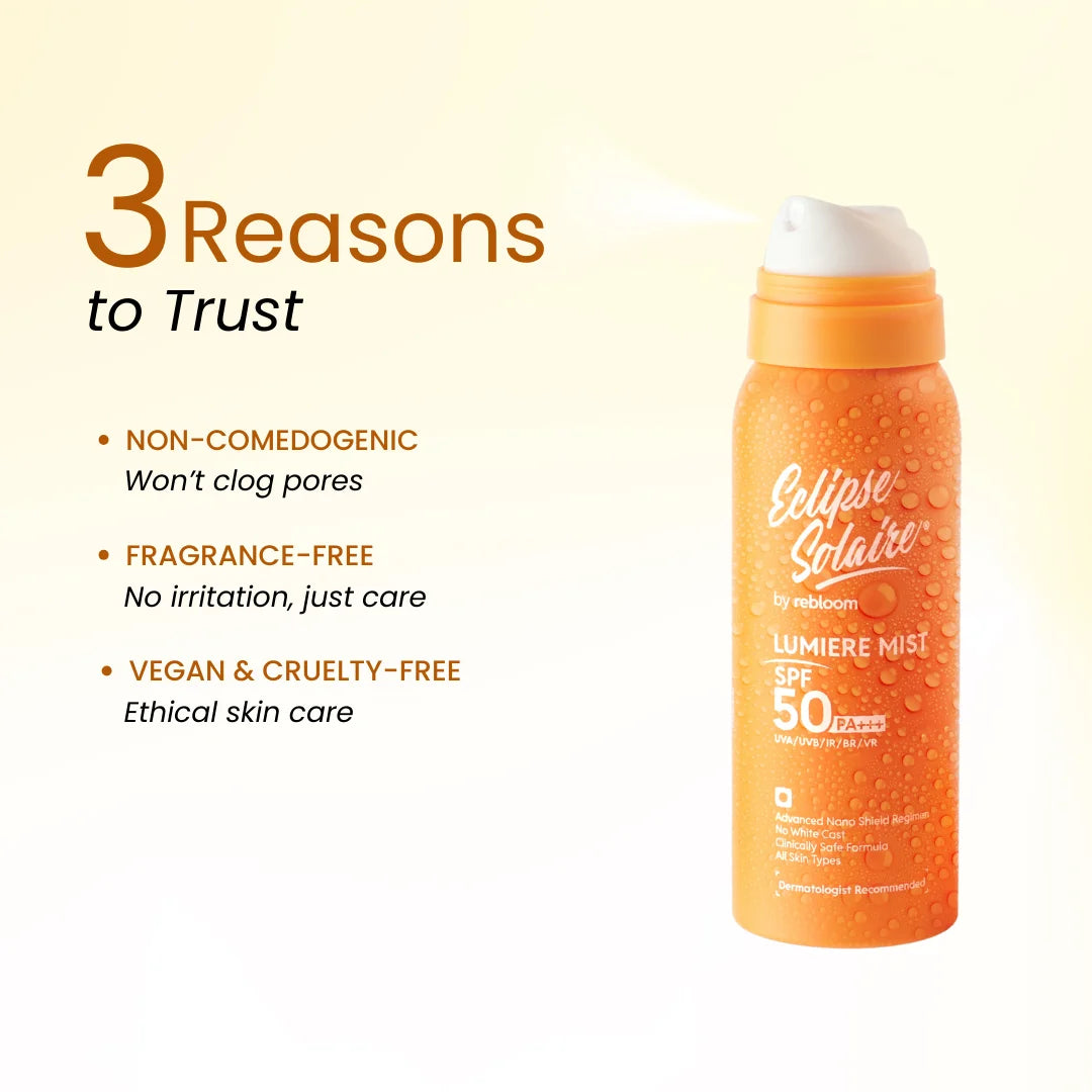 Eclipse Solaire by Rebloom Lumiere Mist Sunscreen SPF 50 PA ...